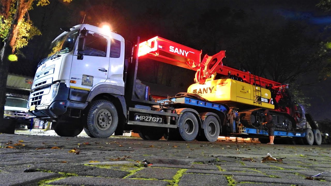 New Drilling Rig Transport Trucks Sany SR155 - YouTube