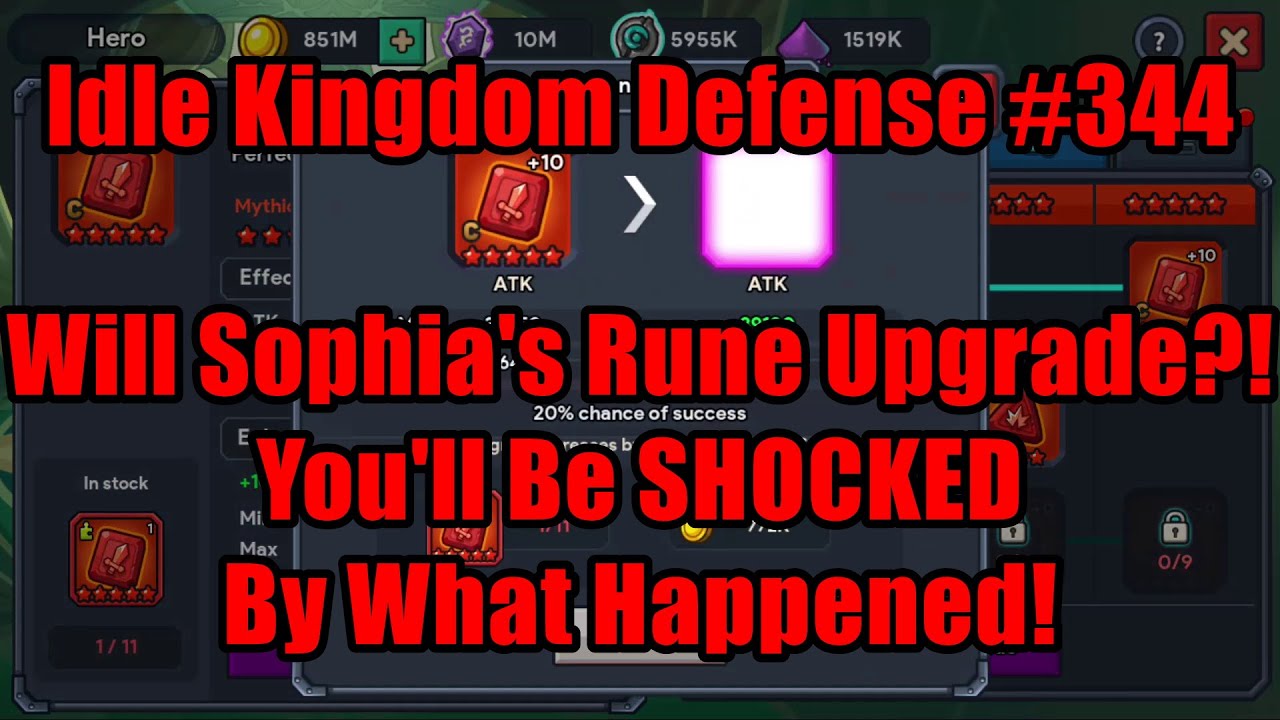Idle Kingdom Defense #344 - Will Sophia's Rune Upgrade?! You'll Be ...