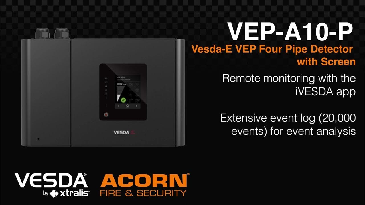 Vesda-E VEP-A10-P 4 Pipe Detector with 3.5" Touch Screen Display - Acorn Fire & Security - YouTube