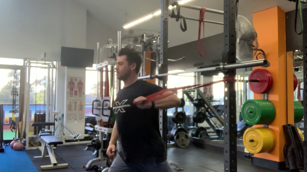 Banded Single Arm Chest Press - YouTube