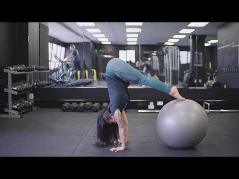Swiss Ball Pike To Handstand - YouTube