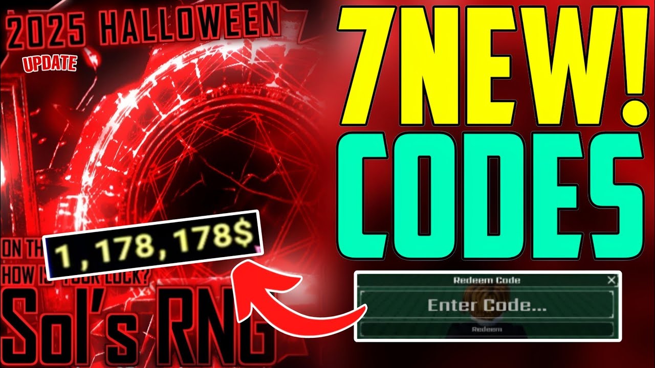 ⚠️ BLACK FRIDAY 🟢 UPDATE ⚠️ SOLS RNG REDEEM CODES 2025 - ROBLOX SOLS ...
