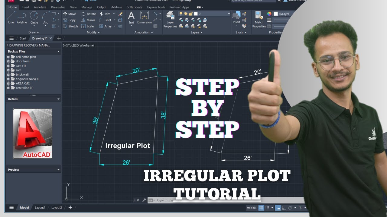 Autocad Irregular Plot Tutorial Designing Complex Spaces For Engineers 4095