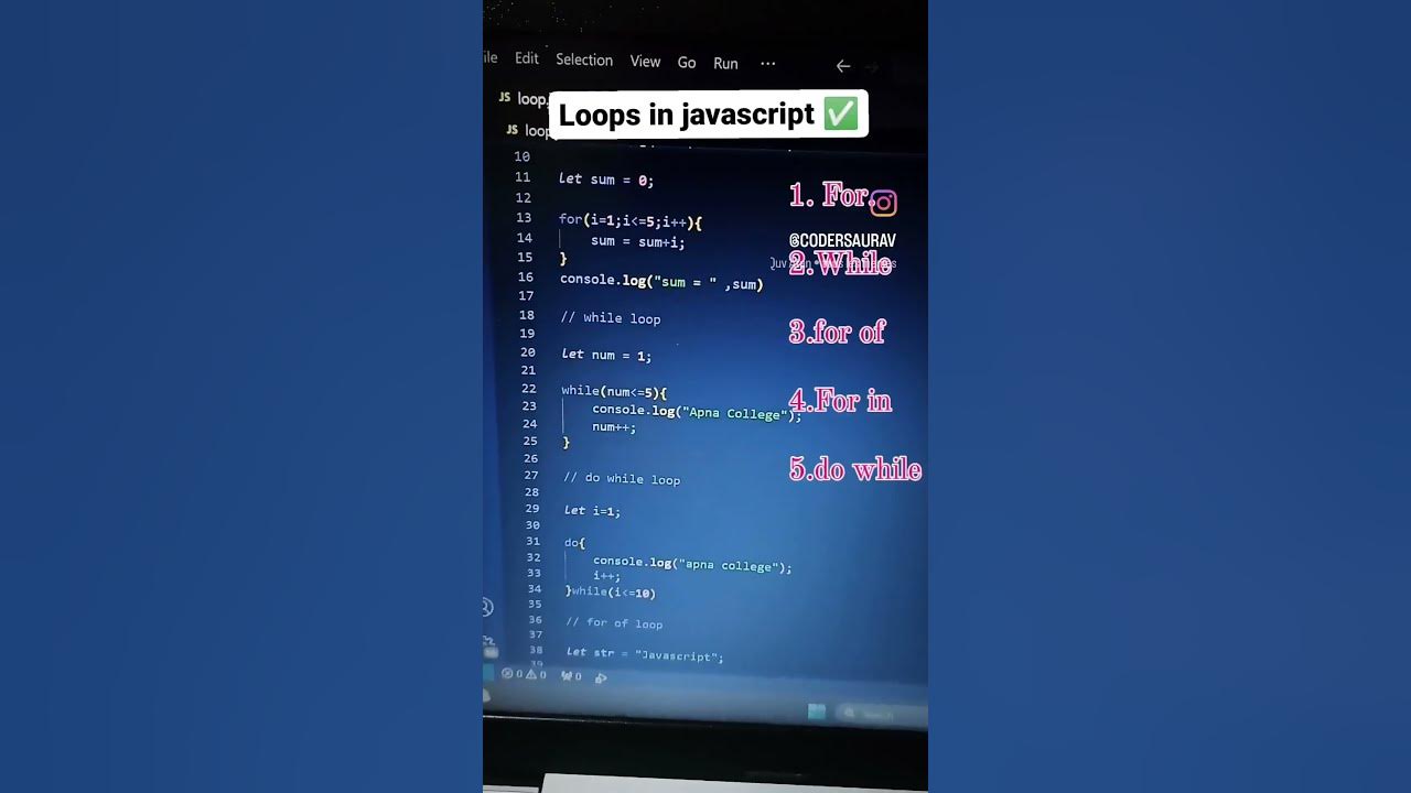 Loops In Javascript Programming Coder Explorepage Explore Program Javascript