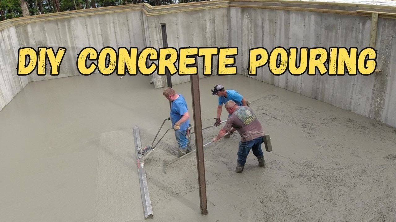How To DIY A Concrete Floor - You Have To Learn Our Pouring Techniques ...