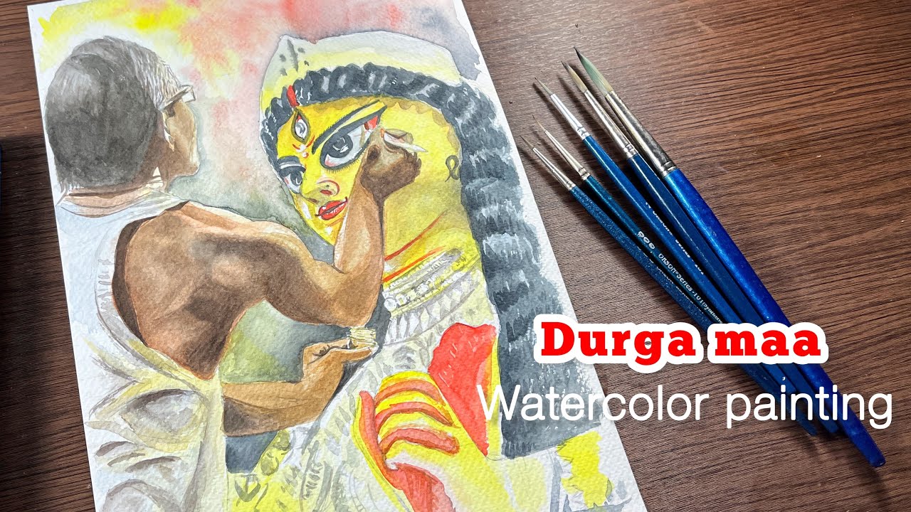 Durga Maa watercolour painting 🔱 || for Durga puja special || # ...