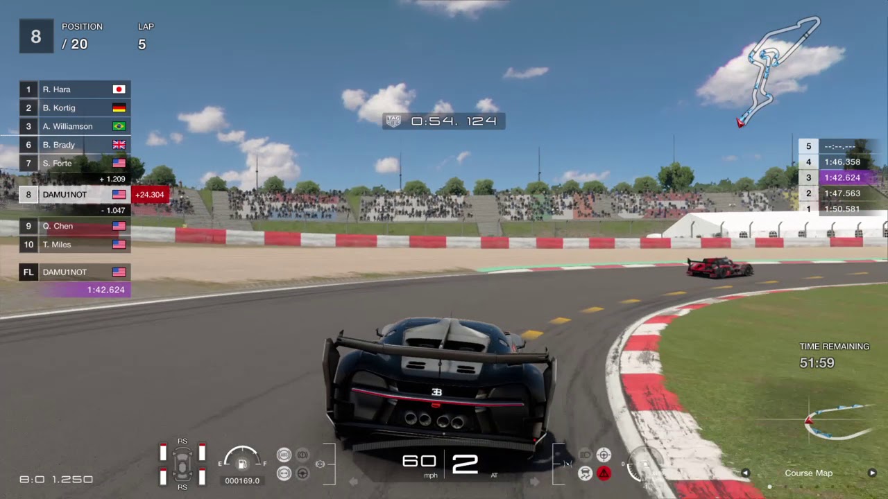 Gran Turismo®SPORT gr1 prototype endurance series race 1 part 1 bugatti ...