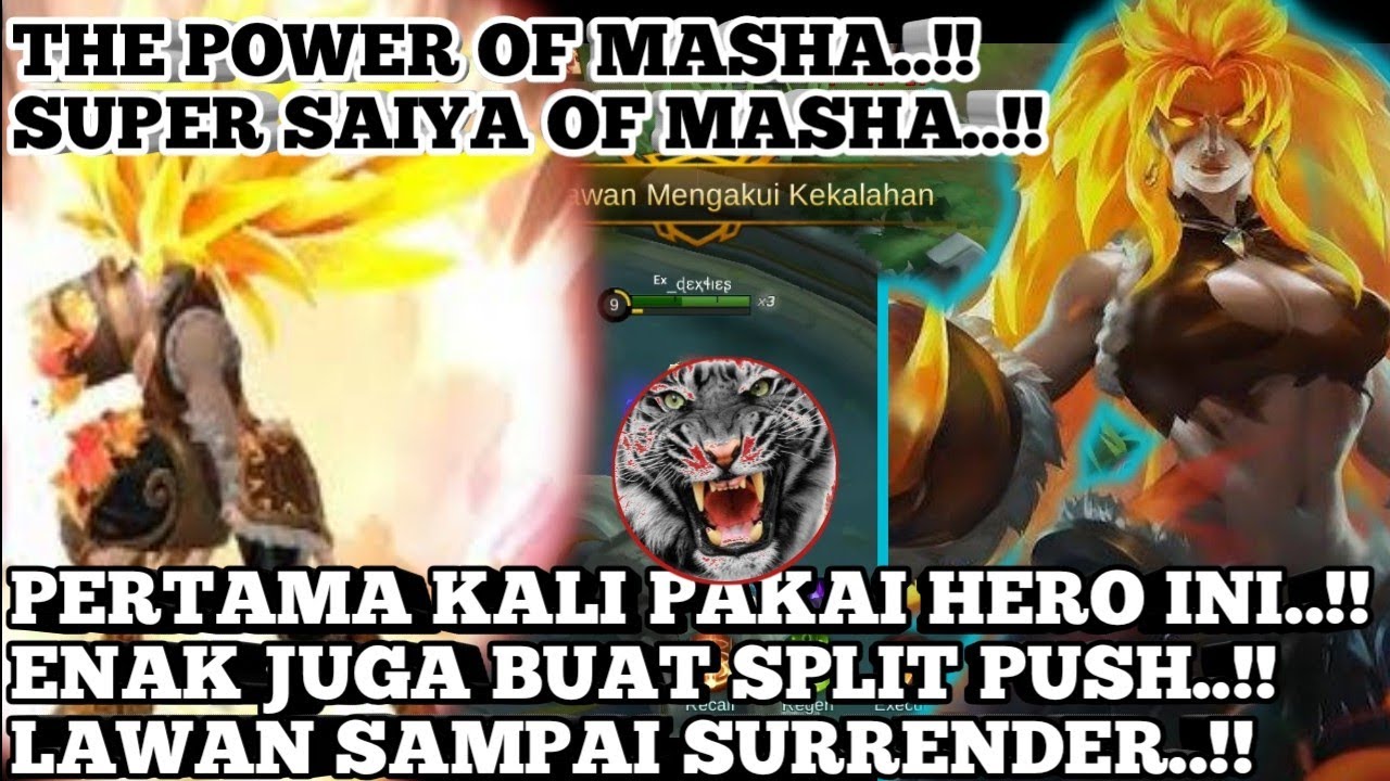 Hero masha!? The of power masha- baru pakai ni hero di tier master ...