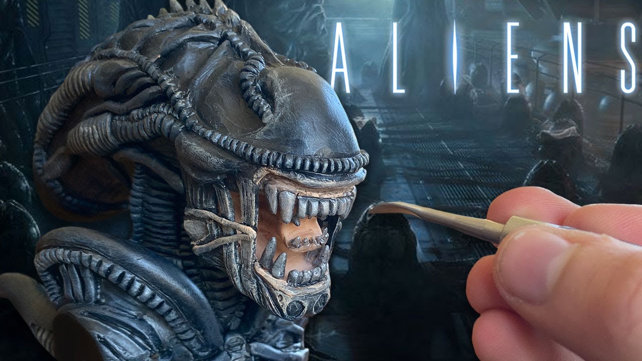 Sculpting the Xenomorph from the movie aliens, polymer clay. - YouTube