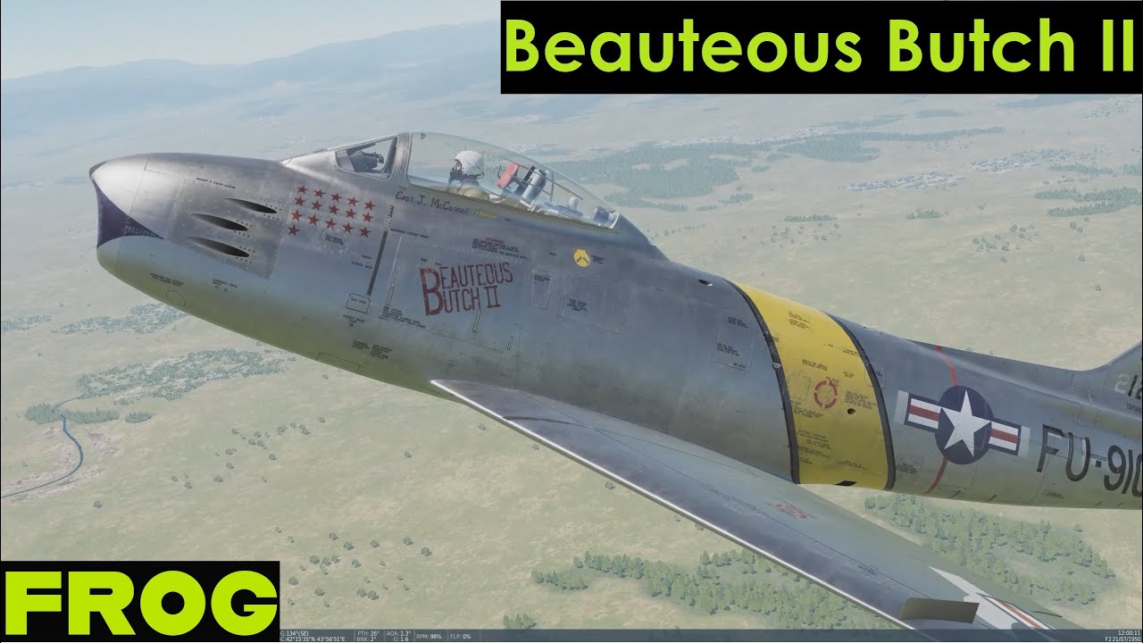 F86 Sabre ace J McConnell triple jet-ace (DCS) - YouTube
