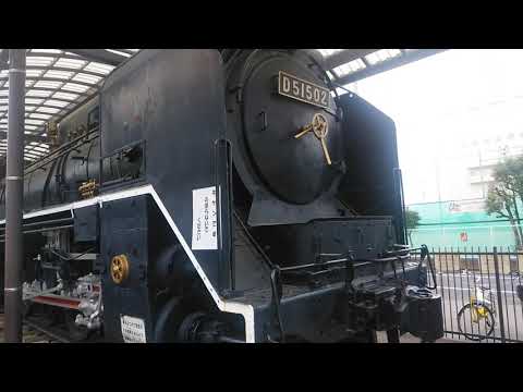 静態保存D51-502蒸気機関車＠東京都葛飾区上千葉砂原公園 - YouTube