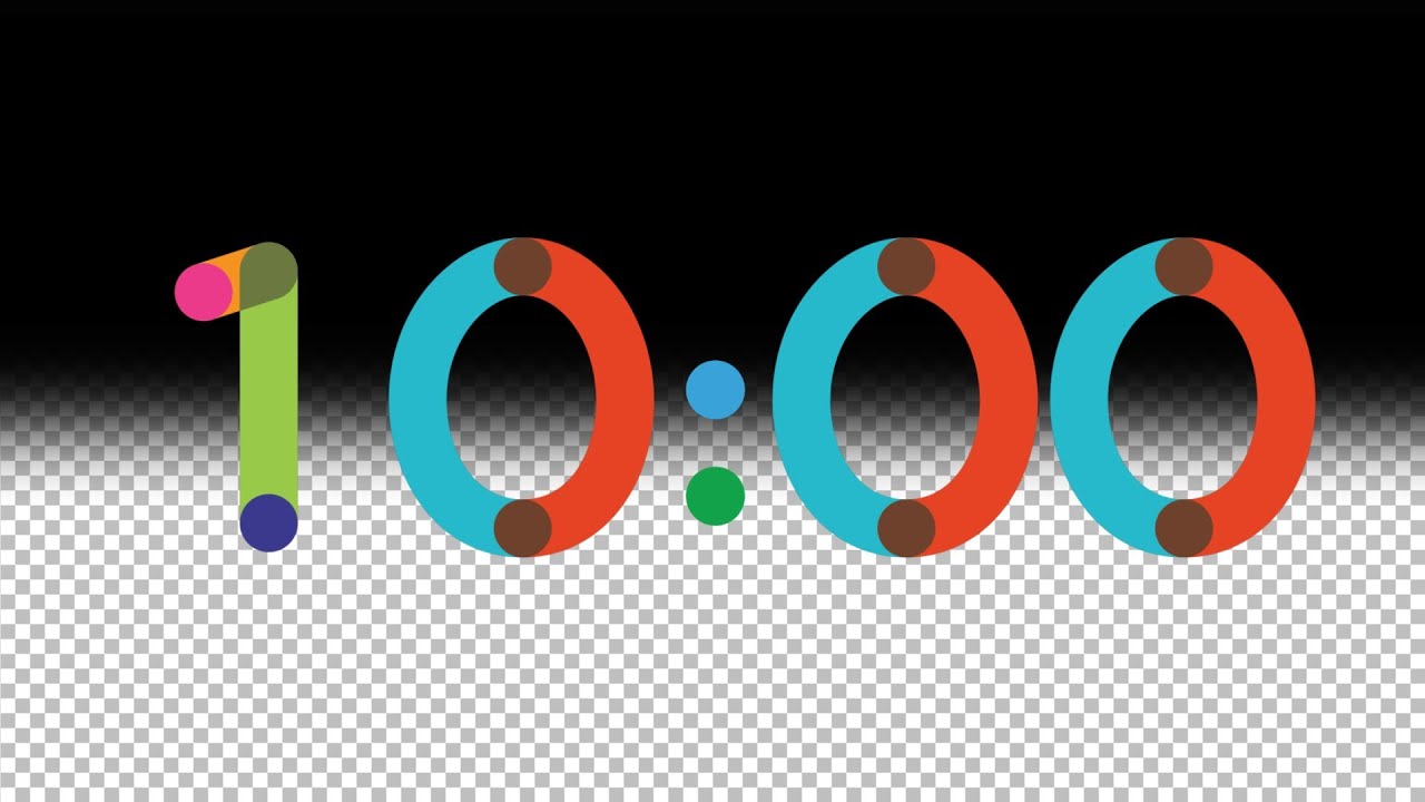 ColorTube DIY 10 Minute Countdown - Transparent Background - FREE ...
