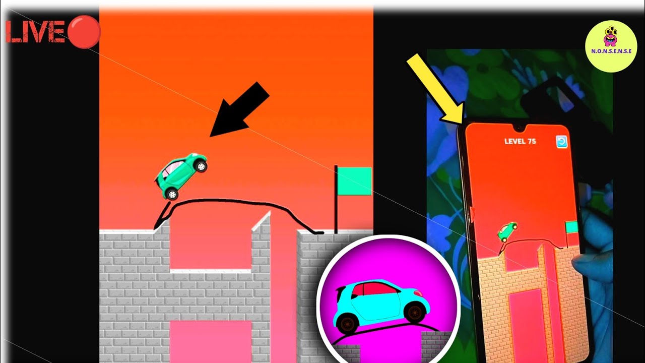 Draw Bridge Max Levels 999 Gameplay | Puzzle Car Gameplay | Save the ...