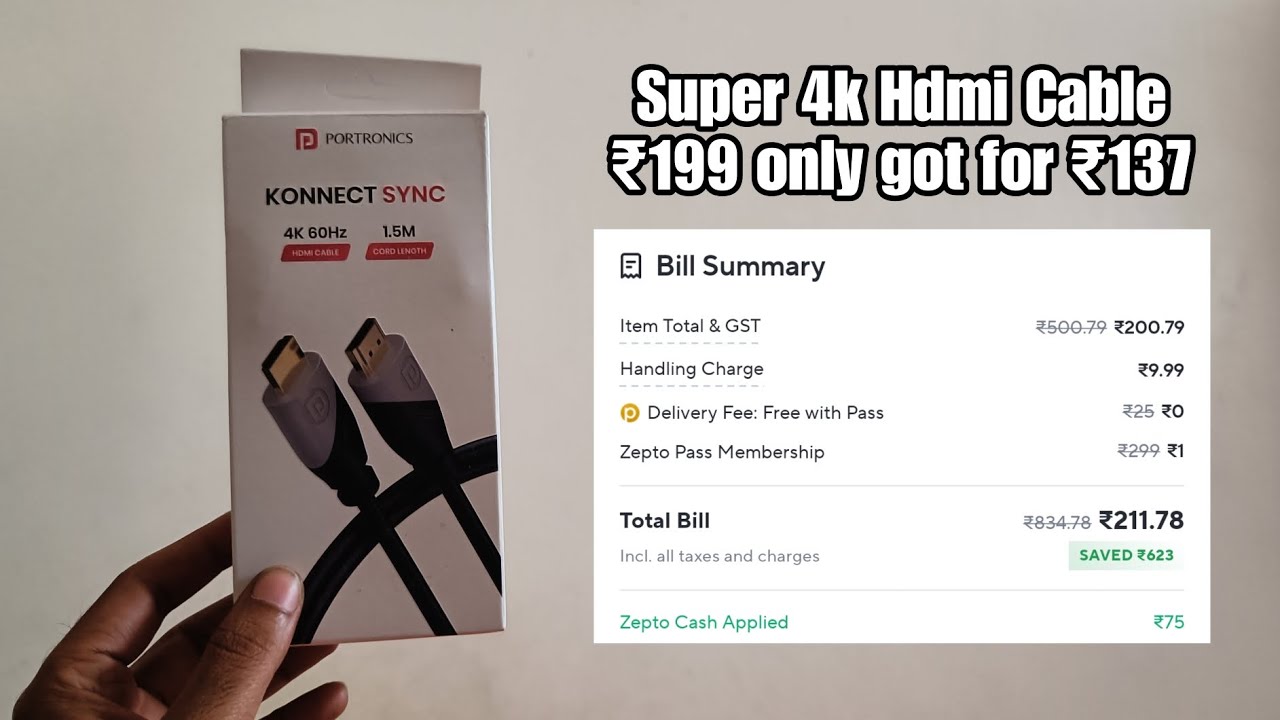 Unboxing Portronics Konnect Sync HDMI Cable – Ultimate 4K 60Hz ...