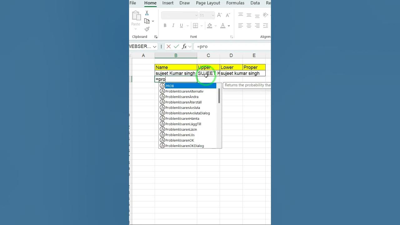 16 Upper Lower Proper Formula In Excel 365 Youtube