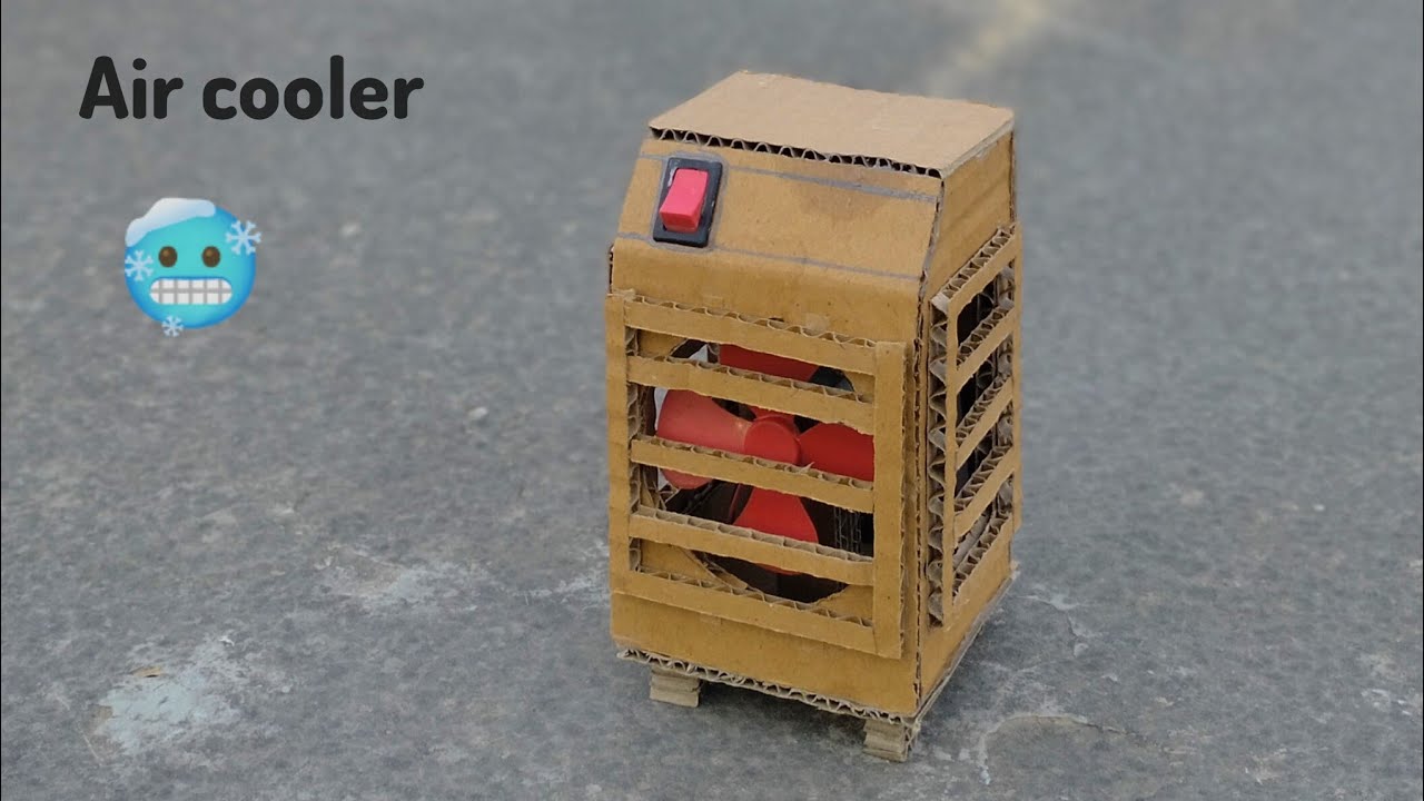 How To Make Cooler With Cardboard | How To Make Mini Cooler With Dc ...