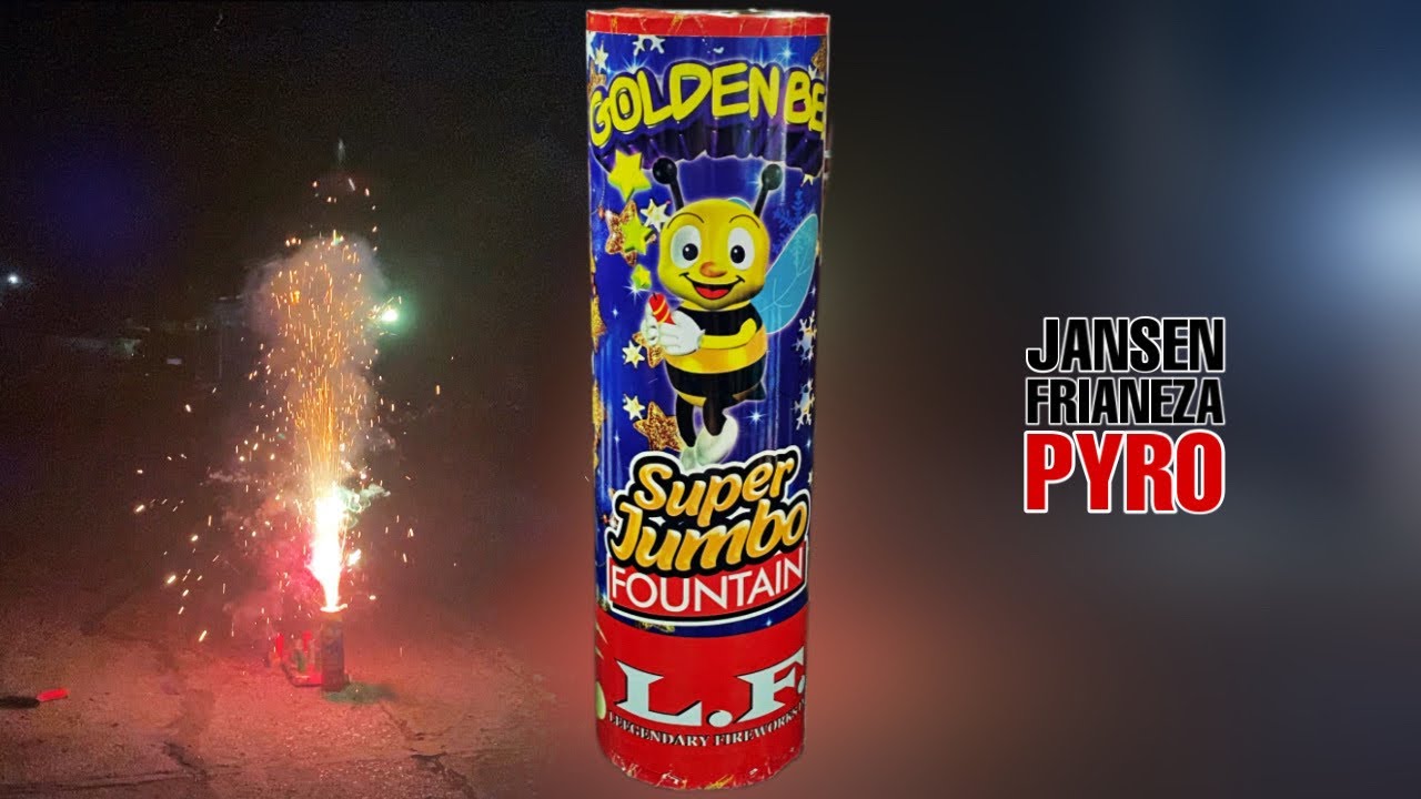 Golden Bee Super Jumbo Crackling Fountain by Leegendary Fireworks | New ...