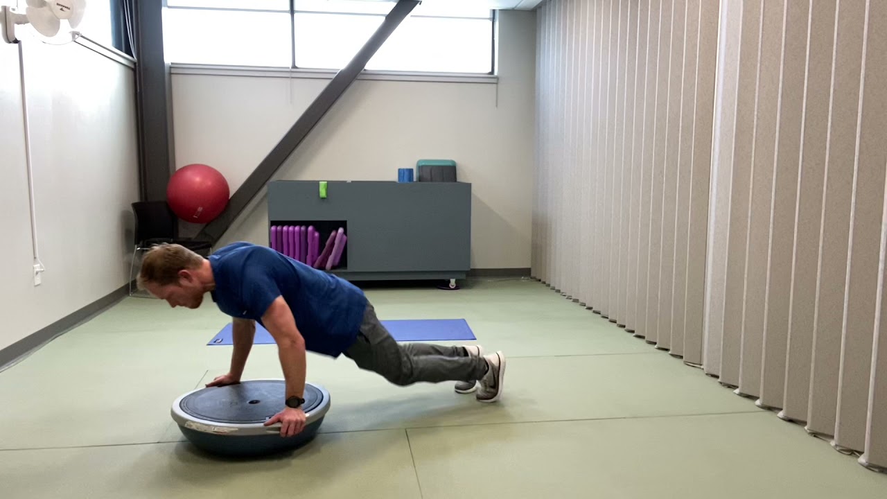 Bosu Plank Jump - YouTube