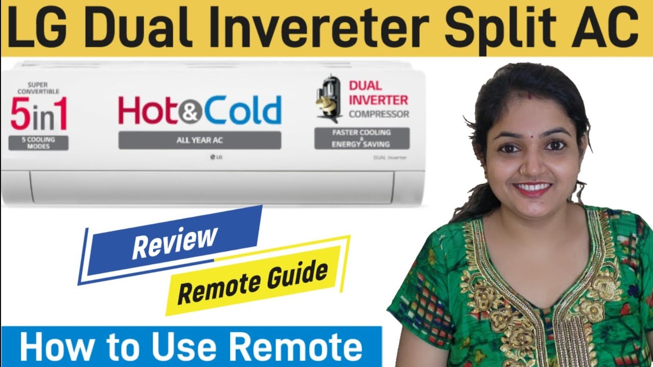 How to use LG Hot & Cold Inverter AC Remote full Description with demo ...