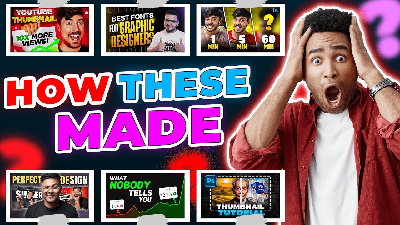 🔥🔥🔥 I explored the top 6 famous YouTubers' thumbnails and recreated ...