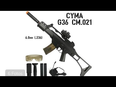 Rifle Airsoft Aeg Cyma G36 Cm 021 Bivolt 150 Fps ( MINHA PRIMEIRA ...