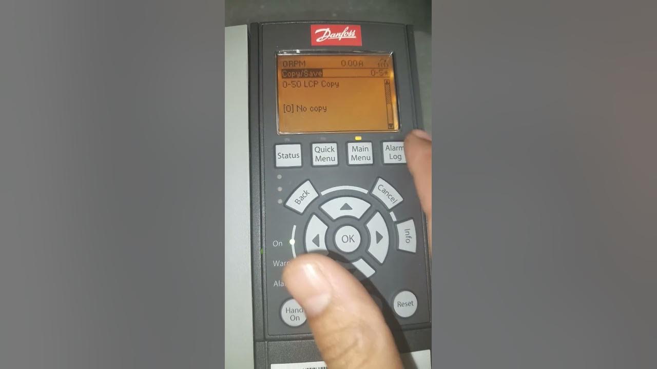parameters copy in LCP display of danfoss drive - YouTube
