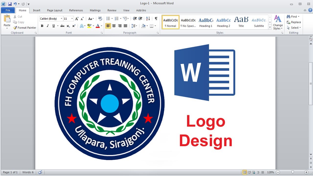 How to Design Advance Logo Design in Ms Word 2020 | School Logo | New ...