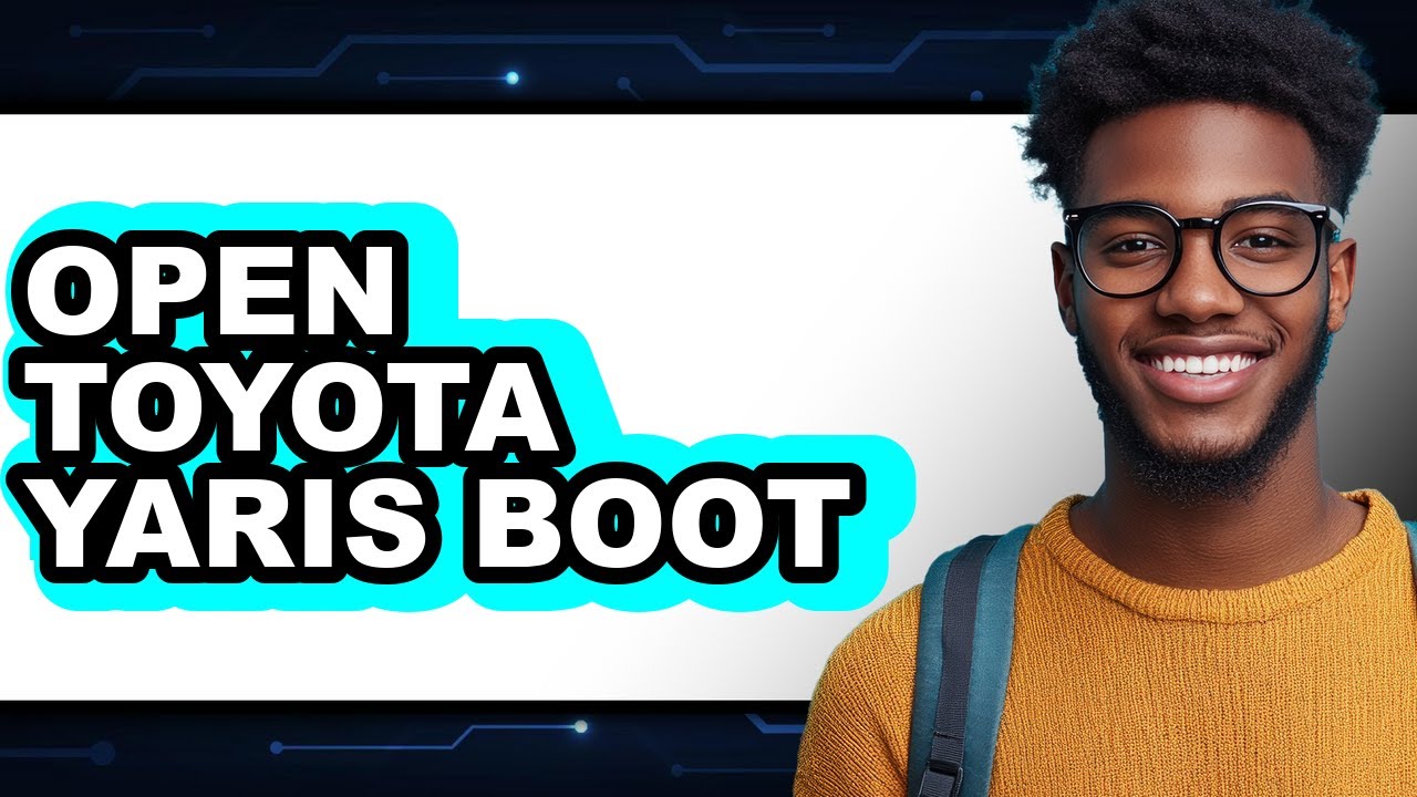 How To Open Toyota Yaris Boot - Step By Step - YouTube