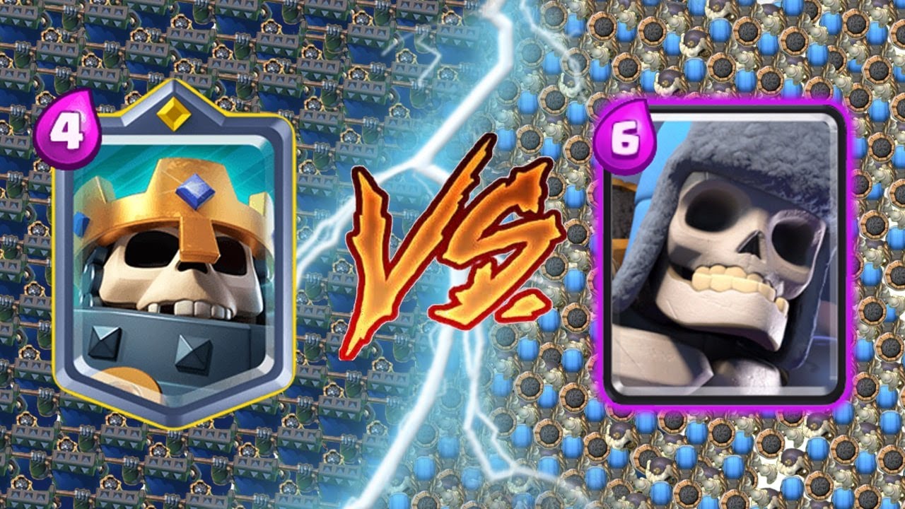 SKELETON KING Vs GIANT SKELETON - Clash Royale Challenge #315 - YouTube