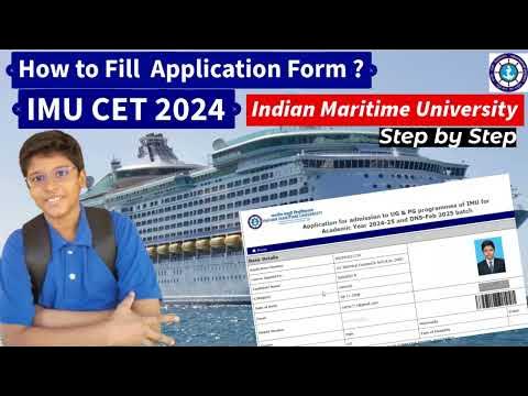 IMU CET 2024 | How to fill the Application form in Tamil | Indian Maritime University Entrance ...