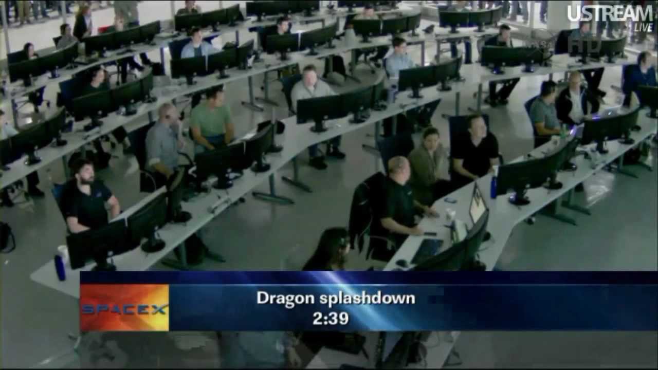 SpaceX Dragon Successful Reentry (5/31/2012, HD) - YouTube