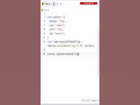 JavaScript: Get Tomorrow's Date With These 3 Quick and Efficient Techniques #Shorts - YouTube