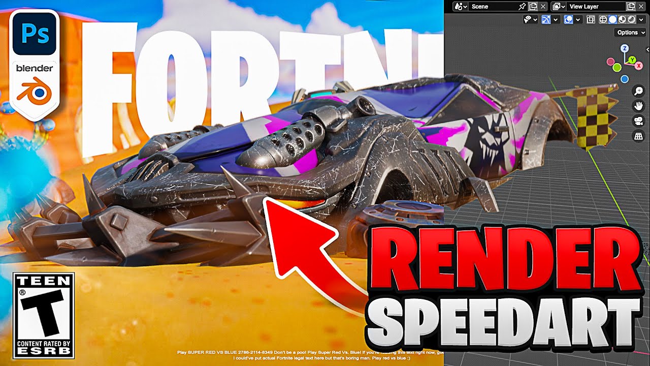 Fortnite Wrecked Car Thumbnail - Speed Art 🎨 - YouTube