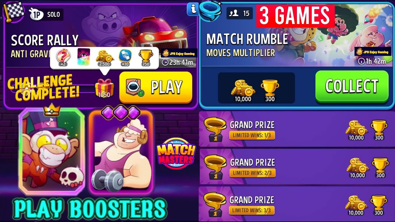 (30,000 Coins)Match Rumble Moves Multiplier+Blow'Em Up/ Anti Gravity ...