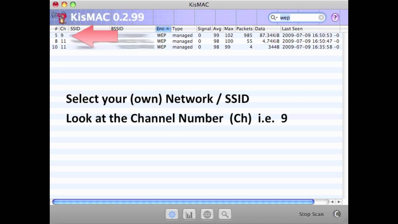 Kismac tutorial WEP - YouTube