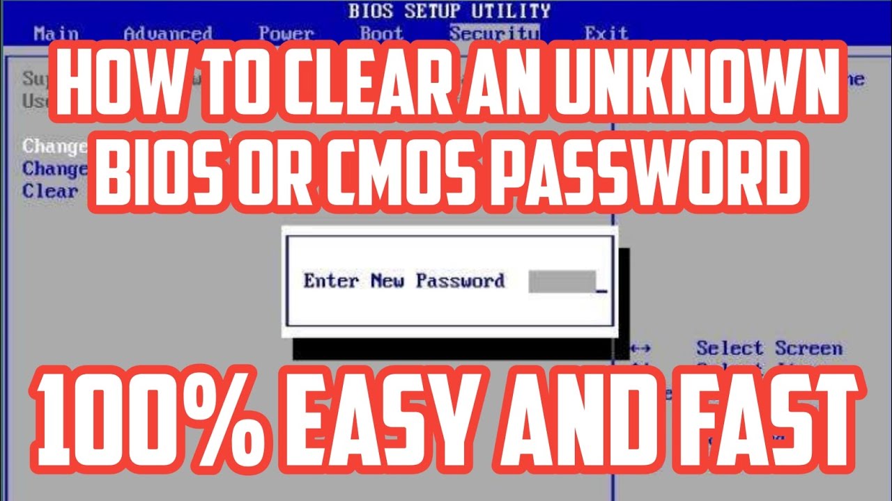 How to clear an unknown BIOS or CMOS password 1080p - YouTube