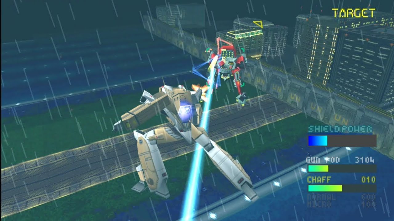 RETRO GAME PSX MACROSS VFX-2 MISSION 06 SINGIN' IN THE RAIN [ VF-1X ...