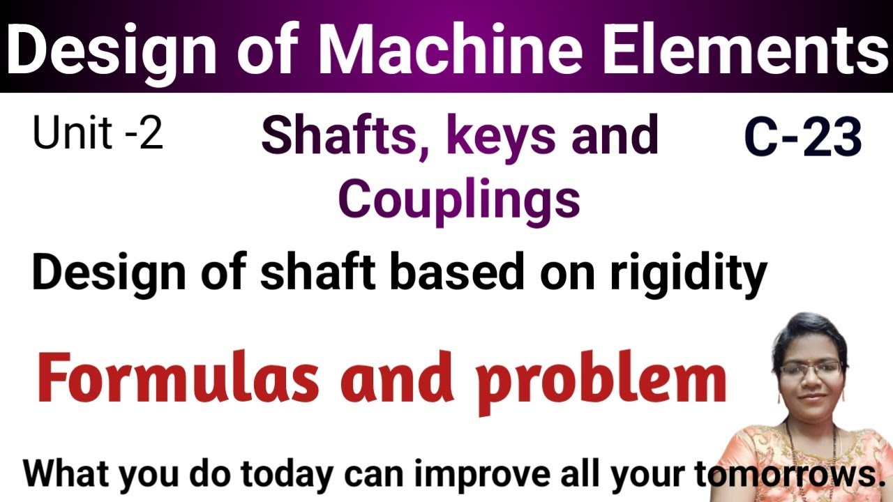 C-23 ll Design of Machine Elements ll design of shafts based on ...