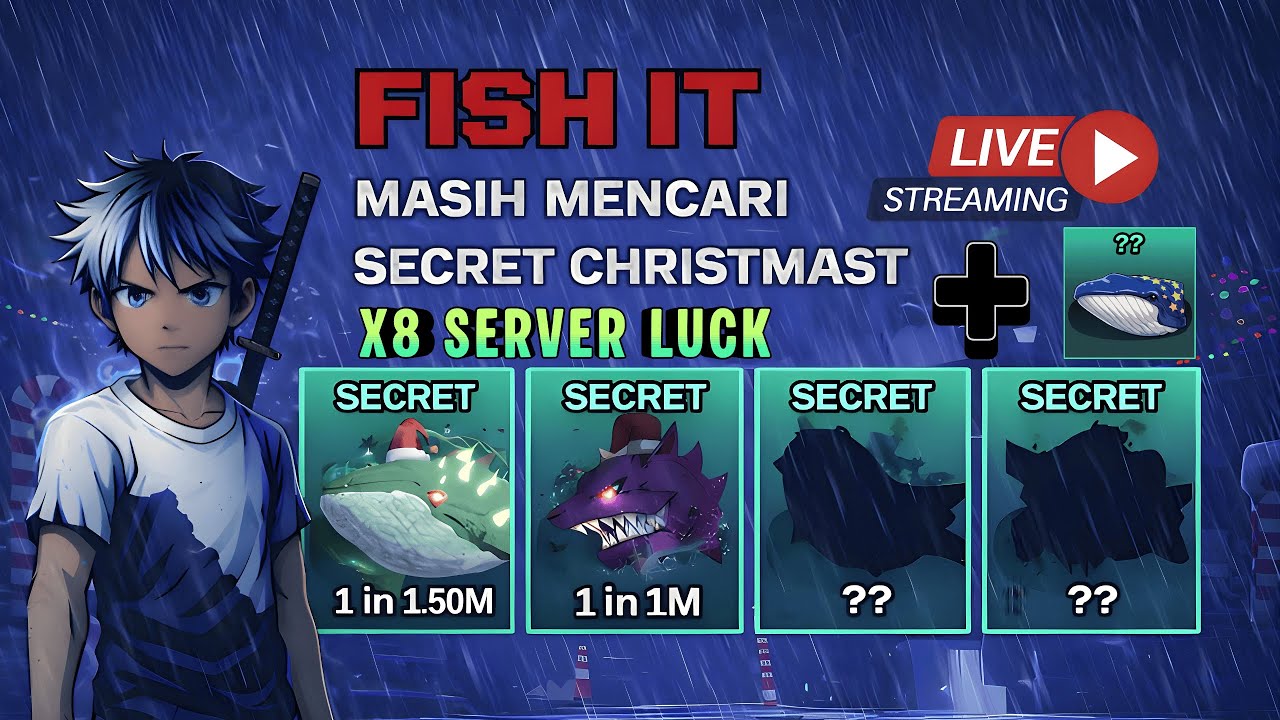 X8 SERVER LUCK Fish It Live | Nyari Batu Aja Dah, Secret Cave Alot ...