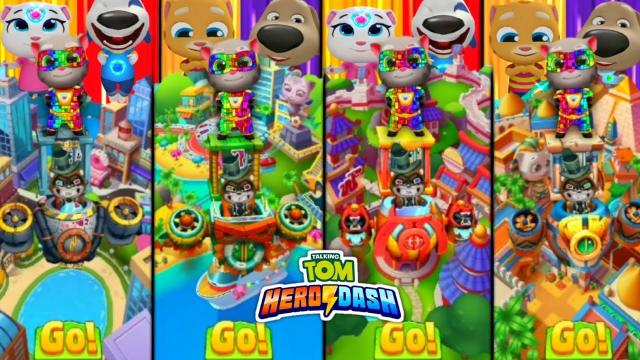 Talking Tom Hero Dash : Super Hero Tom Rainbow Suit And Saving The All ...