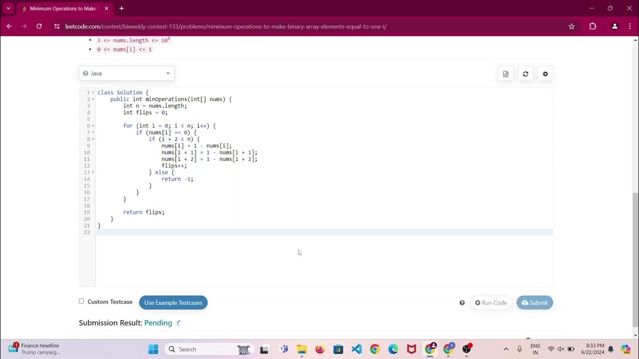 100344 Minimum Operations to Make Binary Array Elements Equal to One I ...