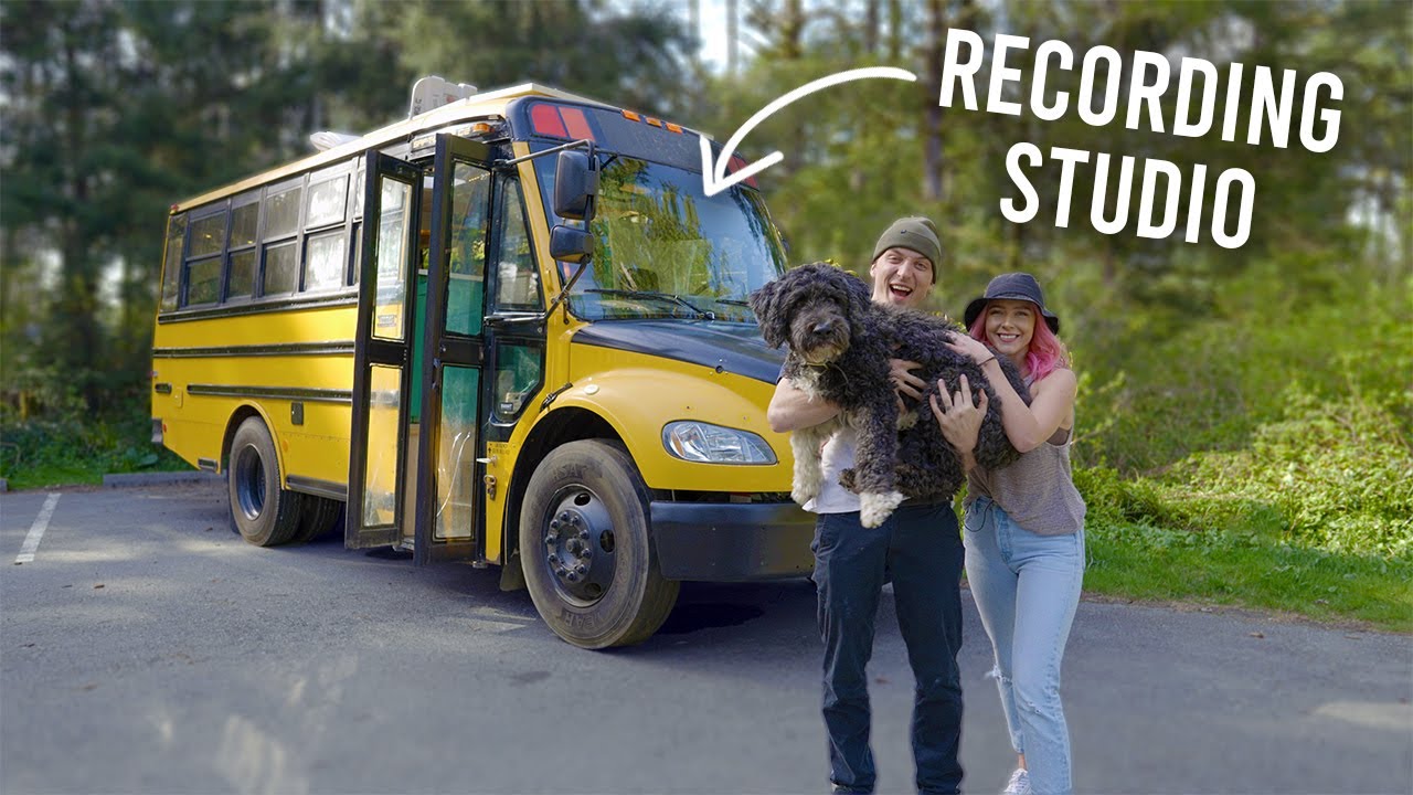 This Stunning Skoolie Conversion has a Secret: A Built-In Recording ...