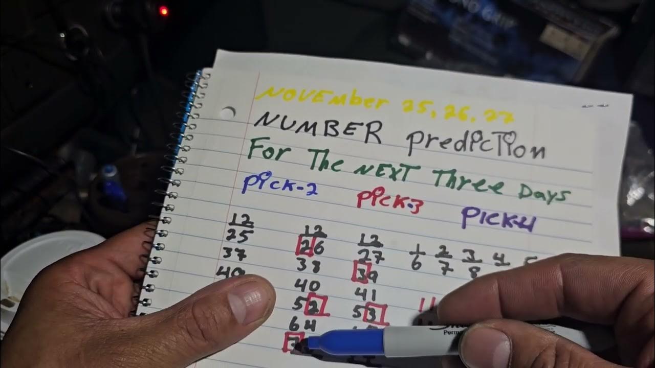 number prediction for November 25,26 and 27 for all state #pick2 #pick3 ...