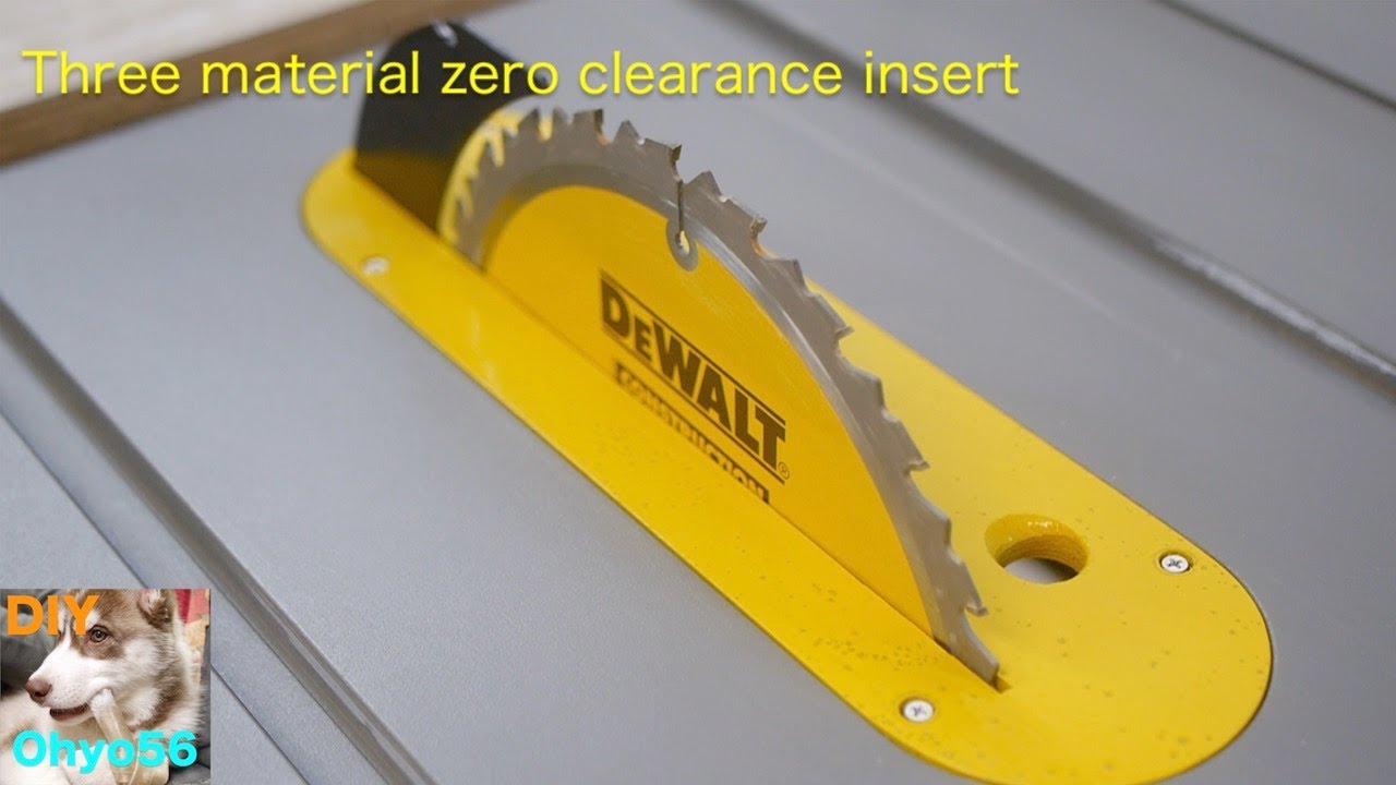 zero clearance insert - YouTube