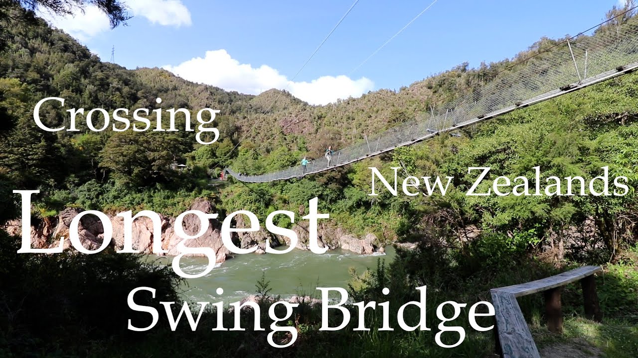 Crossing New Zealands longest swing bridge! - YouTube