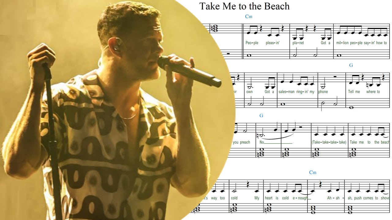 Imagine Dragons — Take Me to the Beach — Piano Sheet Music - YouTube