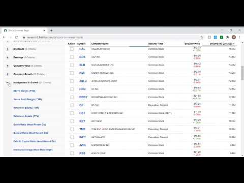 Best Free Stock Screener | Fidelity Investments | Stocks - YouTube