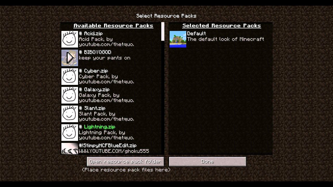 My Resource Pack Folder! ( First Video :/ ) - YouTube