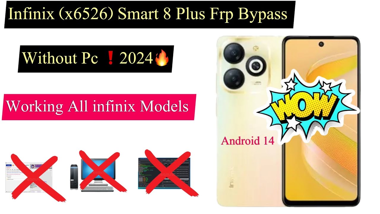 Infinix Smart 8 Plus (x6526) frp Bypass without PC ️2024🔥/New Method ...