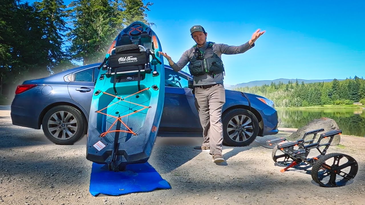 How To Easily Solo Car Top A Heavy Fishing Kayak - YouTube